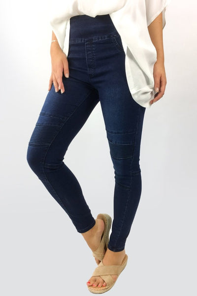 Wakee Lisa Stretch Denim Dark Blue | Shine On Outlet