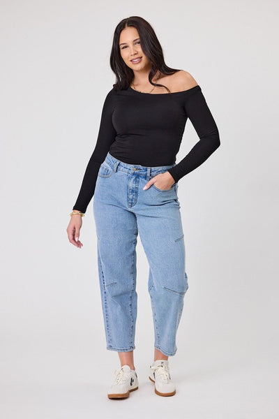 Shine On Label MacPherson Barrel Leg Jean Vintage Indigo | Shine On Outlet