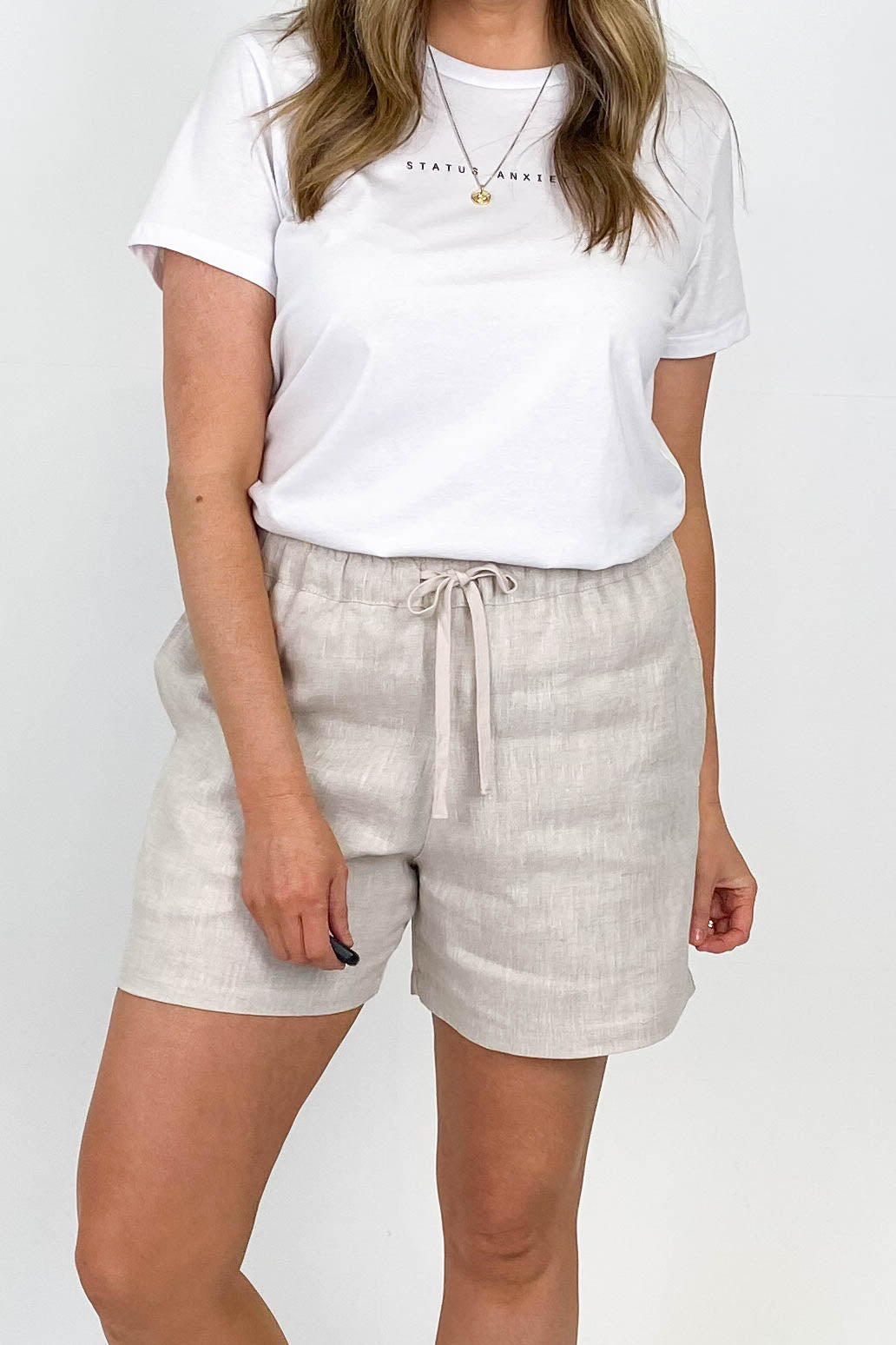 AS Colour Linen Short Natural | Shine On Outlet
