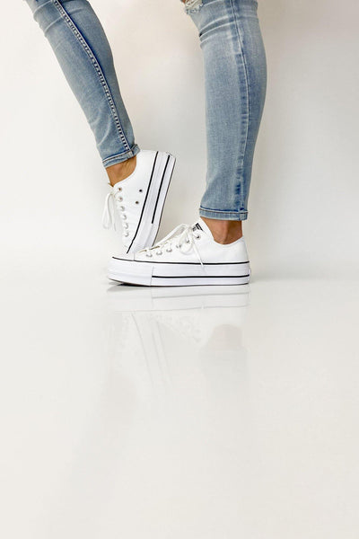 Converse Chuck Taylor All Star Lift Low White | Shine On Outlet