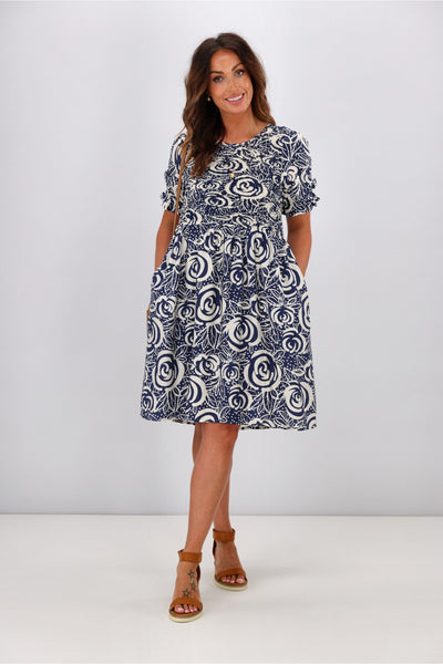 Gloss by Shine On Briar Dress Navy | Shine On Outlet