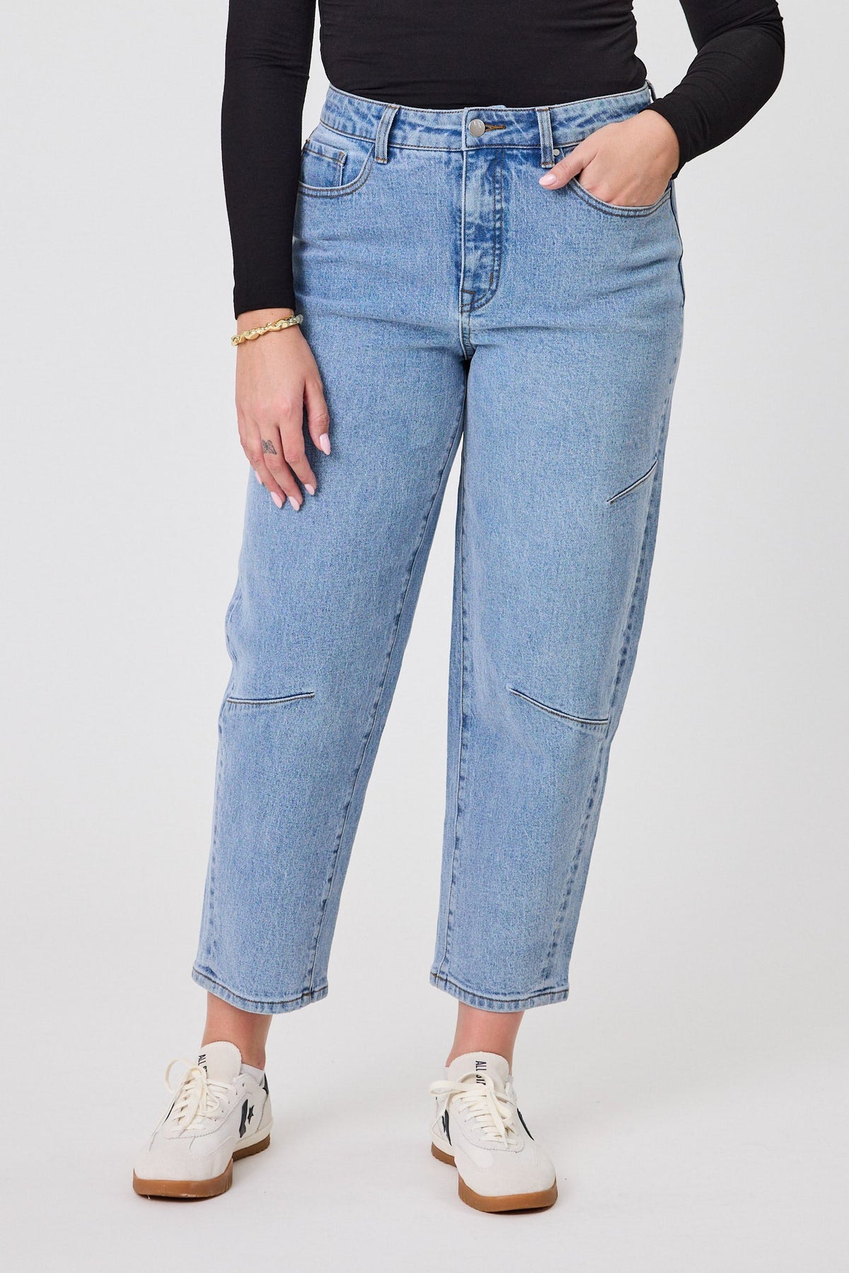 Shine On Label MacPherson Barrel Leg Jean Vintage Indigo | Shine On Outlet