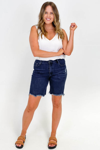 Wakee Denim Gigi Short Indigo | Shine On Outlet