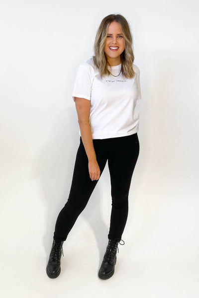 Wakee Denim Jayne Stretch Pant Black | Shine On Outlet
